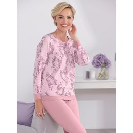 wäschepur Schlafanzug WÄSCHEPUR, Damen, Gr. 40/42, lila (hortensie), 100% Baumwolle, Homewear-Sets Schlafanzug
