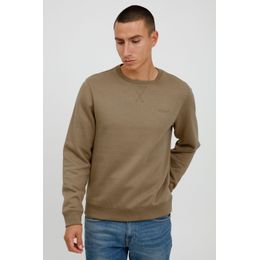 Rundhalspullover Blend "BHDownton", Damen, Gr. M, lead gray, Sweatware, 50% Baumwolle, 50% Polyester, unifarben, regular fit normal, Rundhals, Pullover Rundhalspullover, Klassisches Sweatshirt mit Rundhalsausschnitt