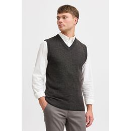 Pullunder Blend "BHLarsson", Herren, Gr. L, charcoal, Feinstrick, 50% Baumwolle, 50% Polyester, unifarben, regular fit, V-Ausschnitt, Pullover Pullunder, Stilvoller Pullunder mit V-Ausschnitt