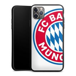 DeinDesign iPhone 11 Pro Max Handy Premium Silikon H&uuml;lle Handyh&uuml;lle schwarz Case Logo Fcb Fc Bayern M&uuml;nchen Silikon Premium Case