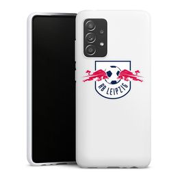 DeinDesign Galaxy A52s 5G Handy Silikon H&uuml;lle Case wei&szlig; Handyh&uuml;lle Official Licensed Product Transparent Rb Leipzig Silikon Case