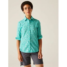 Regatta Funktionshemd "Kinnis" in T&uuml;rkis - 70% | Gr&ouml;&szlig;e 38 | Damen-outdoor-tops-shirts