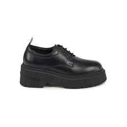 Tommy Hilfiger Shoes Leder-Schn&uuml;rschuhe in Schwarz - 71% | Gr&ouml;&szlig;e 37 | Damen-schnuerschuhe
