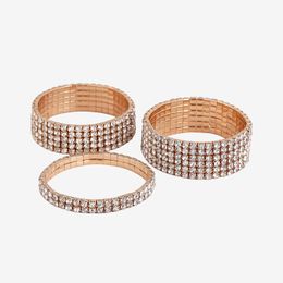 3er-Pack goldfarbene Glitzerarmb&auml;nder