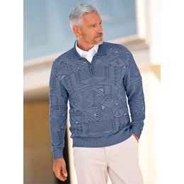 Marco Donati Damen Polopullover, jeansblau-bleu-meliert, Gr&ouml;&szlig;e 48