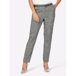 WITT Damen Hose in Tweed-Qualit&auml;t, anthrazit-ecru-meliert, Gr&ouml;&szlig;e 18