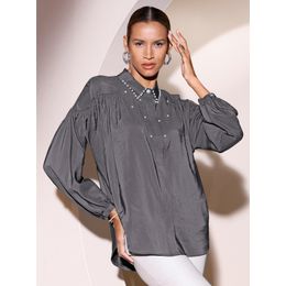 WITT Damen Hemdbluse, anthrazit, Gr&ouml;&szlig;e 36
