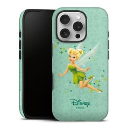 DeinDesign iPhone 16 Pro Handy Panzer Handyh&uuml;lle robuste Outdoor H&uuml;lle Schutzh&uuml;lle matt Tinkerbells Official Licensed Product Disney Tough Case