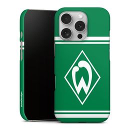 DeinDesign iPhone 16 Pro Handy Premium Case Smartphone Handyh&uuml;lle Schutzh&uuml;lle matt Sv Werder Bremen Official Licensed Product Logo Premium Case