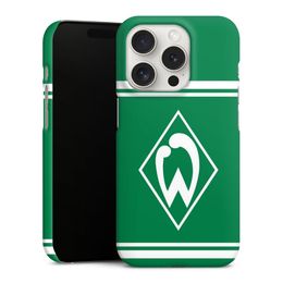 DeinDesign iPhone 15 Pro Handy Premium Case Smartphone Handyh&uuml;lle Schutzh&uuml;lle matt Sv Werder Bremen Official Licensed Product Logo Premium Case