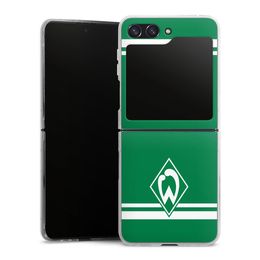 DeinDesign Galaxy Z Flip 5 Handy Hard Case Schutzh&uuml;lle transparent Smartphone Handy H&uuml;lle Logo Sv Werder Bremen Official Licensed Product Hard Case