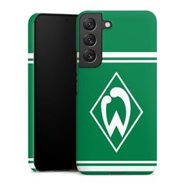 DeinDesign Galaxy S22 Handy Premium Case Smartphone Handyh&uuml;lle Schutzh&uuml;lle matt Sv Werder Bremen Official Licensed Product Logo Premium Case