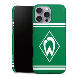 DeinDesign iPhone 16 Pro Max Handy Premium Case Smartphone Handyh&uuml;lle Schutzh&uuml;lle gl&auml;nzend Sv Werder Bremen Official Licensed Product Logo Premium Case
