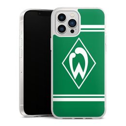 DeinDesign iPhone 13 Pro Max Handy Silikon H&uuml;lle Case transparent Handyh&uuml;lle Sv Werder Bremen Official Licensed Product Logo Silikon Case