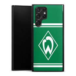 DeinDesign Galaxy S22 Ultra Handy Silikon H&uuml;lle Case schwarz Handyh&uuml;lle Sv Werder Bremen Official Licensed Product Logo