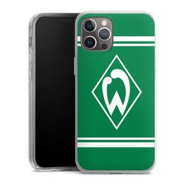 DeinDesign iPhone 12 Pro Max Handy Silikon H&uuml;lle Case transparent Handyh&uuml;lle Official Licensed Product Logo Sv Werder Bremen Silikon Case