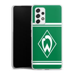 DeinDesign Galaxy A53 5G Handy Silikon H&uuml;lle Case transparent Handyh&uuml;lle Logo Sv Werder Bremen Official Licensed Product Silikon Case