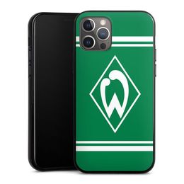 DeinDesign iPhone 12 Pro Handy Silikon H&uuml;lle Case schwarz Handyh&uuml;lle Official Licensed Product Logo Sv Werder Bremen
