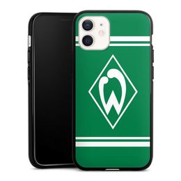 DeinDesign iPhone 12 mini Handy Silikon H&uuml;lle Case schwarz Handyh&uuml;lle Sv Werder Bremen Official Licensed Product Logo