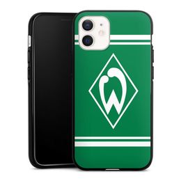 DeinDesign iPhone 12 Handy Silikon H&uuml;lle Case schwarz Handyh&uuml;lle Official Licensed Product Logo Sv Werder Bremen
