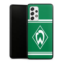 DeinDesign Galaxy A53 5G Handy Silikon H&uuml;lle Case schwarz Handyh&uuml;lle Logo Sv Werder Bremen Official Licensed Product