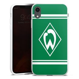 DeinDesign iPhone Xr Handy Silikon H&uuml;lle Case wei&szlig; Handyh&uuml;lle Sv Werder Bremen Official Licensed Product Logo Silikon Case
