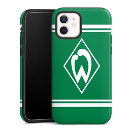 DeinDesign iPhone 12 mini Handy Panzer Handyh&uuml;lle robuste Outdoor H&uuml;lle Schutzh&uuml;lle gl&auml;nzend Sv Werder Bremen Official Licensed Product Logo Tough Case