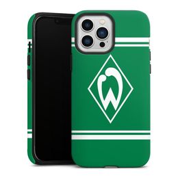 DeinDesign iPhone 13 Pro Max Handy Panzer Handyh&uuml;lle robuste Outdoor H&uuml;lle Schutzh&uuml;lle matt Sv Werder Bremen Official Licensed Product Logo Tough Case