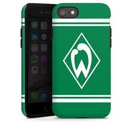 DeinDesign iPhone SE (2022) Handy Panzer Handyh&uuml;lle robuste Outdoor H&uuml;lle Schutzh&uuml;lle matt Official Licensed Product Logo Sv Werder Bremen Tough Case