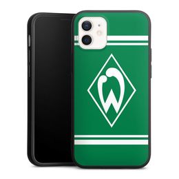 DeinDesign iPhone 12 mini Handy Premium Silikon H&uuml;lle Handyh&uuml;lle schwarz Case Sv Werder Bremen Official Licensed Product Logo Silikon Premium Case