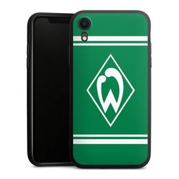 DeinDesign iPhone Xr Handy Premium Silikon H&uuml;lle Handyh&uuml;lle schwarz Case Sv Werder Bremen Official Licensed Product Logo Silikon Premium Case