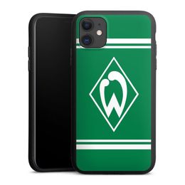 DeinDesign iPhone 11 Handy Premium Silikon H&uuml;lle Handyh&uuml;lle schwarz Case Official Licensed Product Logo Sv Werder Bremen Silikon Premium Case