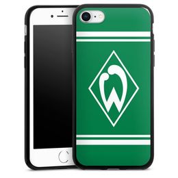 DeinDesign iPhone 8 Handy Slim Case extra d&uuml;nn Silikon Handyh&uuml;lle schwarz H&uuml;lle Official Licensed Product Logo Sv Werder Bremen Silikon Slim Case