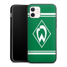 DeinDesign iPhone 12 Handy Premium Silikon H&uuml;lle Handyh&uuml;lle schwarz Case Sv Werder Bremen Official Licensed Product Logo Silikon Premium Case