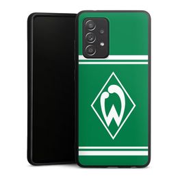 DeinDesign Galaxy A52s 5G Handy Premium Silikon H&uuml;lle Handyh&uuml;lle schwarz Case Sv Werder Bremen Official Licensed Product Logo Silikon Premium Case