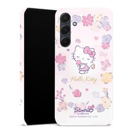 DeinDesign Galaxy A55 5G Handy Premium Case Smartphone Handyh&uuml;lle Schutzh&uuml;lle matt Water Colour Hello Kitty Merchandise Premium Case