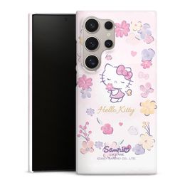 DeinDesign Galaxy S24 Ultra Handy Premium Case Smartphone Handyh&uuml;lle Schutzh&uuml;lle gl&auml;nzend Water Colour Hello Kitty Merchandise Premium Case