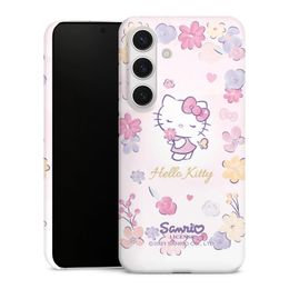 DeinDesign Galaxy S24 Handy Premium Case Smartphone Handyh&uuml;lle Schutzh&uuml;lle gl&auml;nzend Water Colour Hello Kitty Merchandise Premium Case