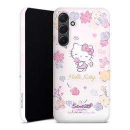 DeinDesign Galaxy A35 5G Handy Premium Case Smartphone Handyh&uuml;lle Schutzh&uuml;lle gl&auml;nzend Water Colour Hello Kitty Merchandise Premium Case