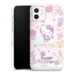 DeinDesign iPhone 12 Handy Premium Case Smartphone Handyh&uuml;lle Schutzh&uuml;lle gl&auml;nzend Water Colour Hello Kitty Merchandise Premium Case
