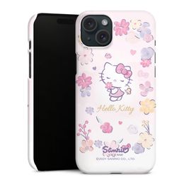 DeinDesign iPhone 15 Plus Handy Premium Case Smartphone Handyh&uuml;lle Schutzh&uuml;lle gl&auml;nzend Water Colour Hello Kitty Merchandise Premium Case