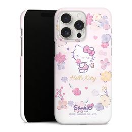 DeinDesign iPhone 15 Pro Max Handy Premium Case Smartphone Handyh&uuml;lle Schutzh&uuml;lle gl&auml;nzend Water Colour Hello Kitty Merchandise Premium Case