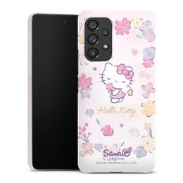 DeinDesign Galaxy A53 5G Handy Premium Case Smartphone Handyh&uuml;lle Schutzh&uuml;lle matt Merchandise Hello Kitty Water Colour Premium Case
