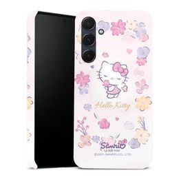 DeinDesign Galaxy A55 5G Handy Premium Case Smartphone Handyh&uuml;lle Schutzh&uuml;lle gl&auml;nzend Water Colour Hello Kitty Merchandise Premium Case