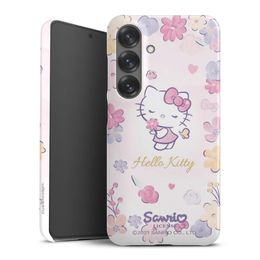 DeinDesign Galaxy S25 Handy Premium Case Smartphone Handyh&uuml;lle Schutzh&uuml;lle gl&auml;nzend Water Colour Hello Kitty Merchandise Premium Case