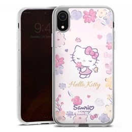DeinDesign iPhone Xr Handy Silikon H&uuml;lle Case transparent Handyh&uuml;lle Water Colour Hello Kitty Merchandise Silikon Case