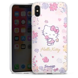 DeinDesign iPhone Xs Max Handy Silikon H&uuml;lle Case transparent Handyh&uuml;lle Water Colour Hello Kitty Merchandise Silikon Case