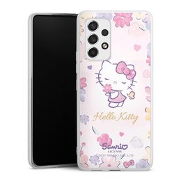 DeinDesign Galaxy A53 5G Handy Silikon H&uuml;lle Case transparent Handyh&uuml;lle Merchandise Hello Kitty Water Colour Silikon Case