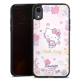 DeinDesign iPhone Xr Handy Silikon H&uuml;lle Case schwarz Handyh&uuml;lle Water Colour Hello Kitty Merchandise