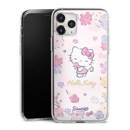 DeinDesign iPhone 11 Pro Max Handy Silikon H&uuml;lle Case transparent Handyh&uuml;lle Water Colour Hello Kitty Merchandise Silikon Case